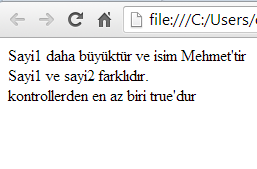 JavaScript Dersleri 3 : Operatörler